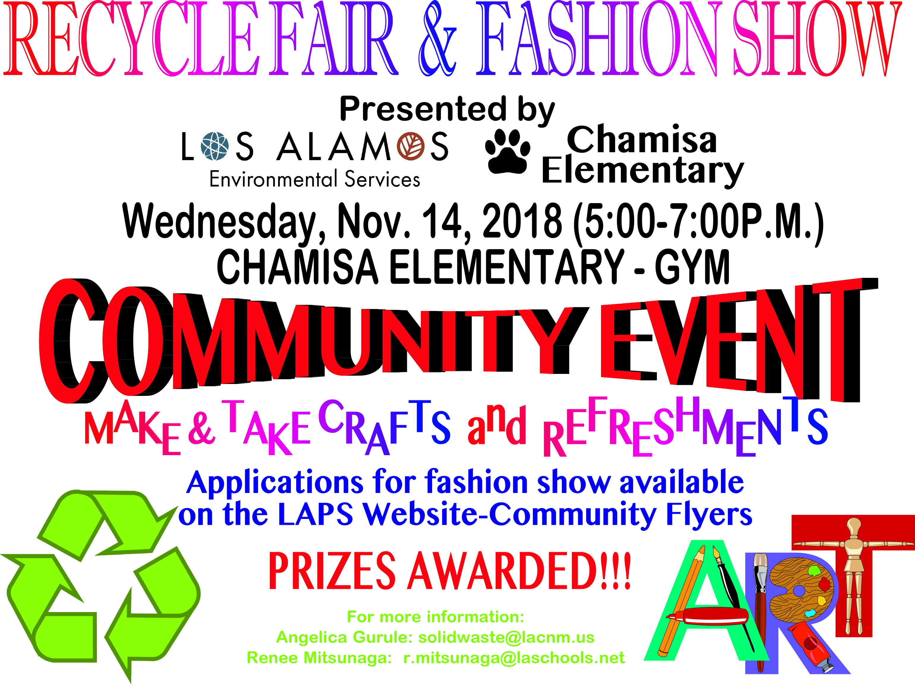 Recycle Fair & Fashion Show Wednesday Evening At Chamisa Elementary ...