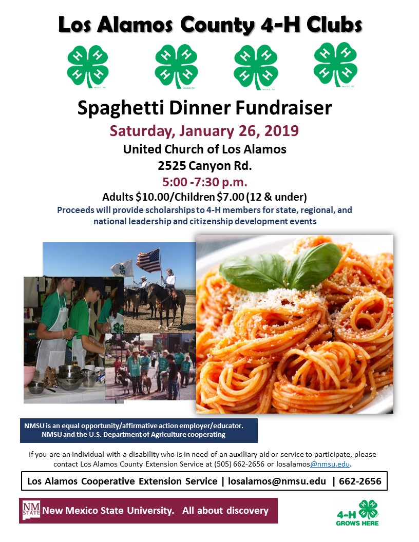 4H Clubs Spaghetti Dinner Fundraiser Saturday Evening – Los Alamos Reporter