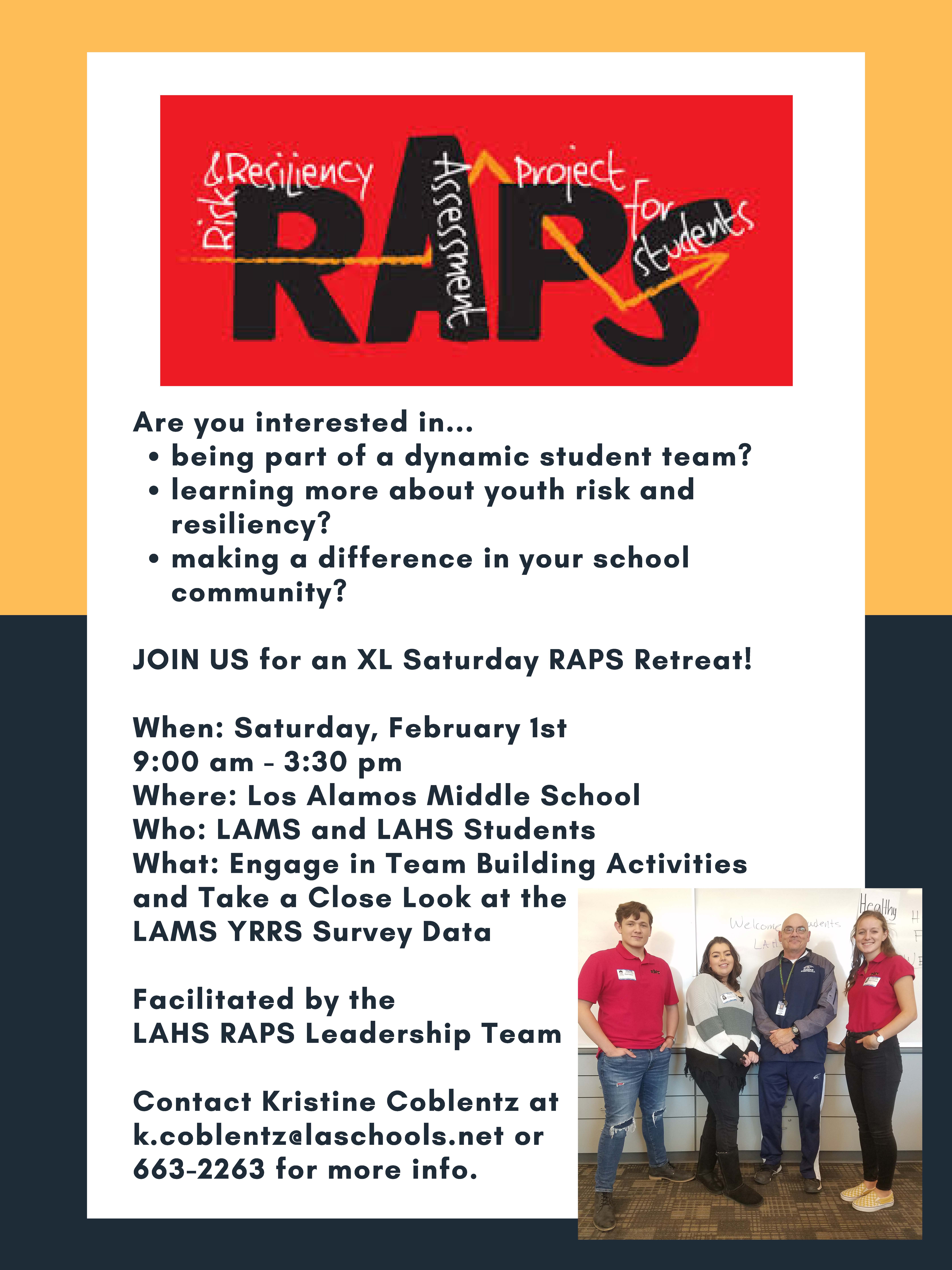 LAHS And LAHS Students Invited To RAPS Retreat Feb 1 – Los Alamos Reporter