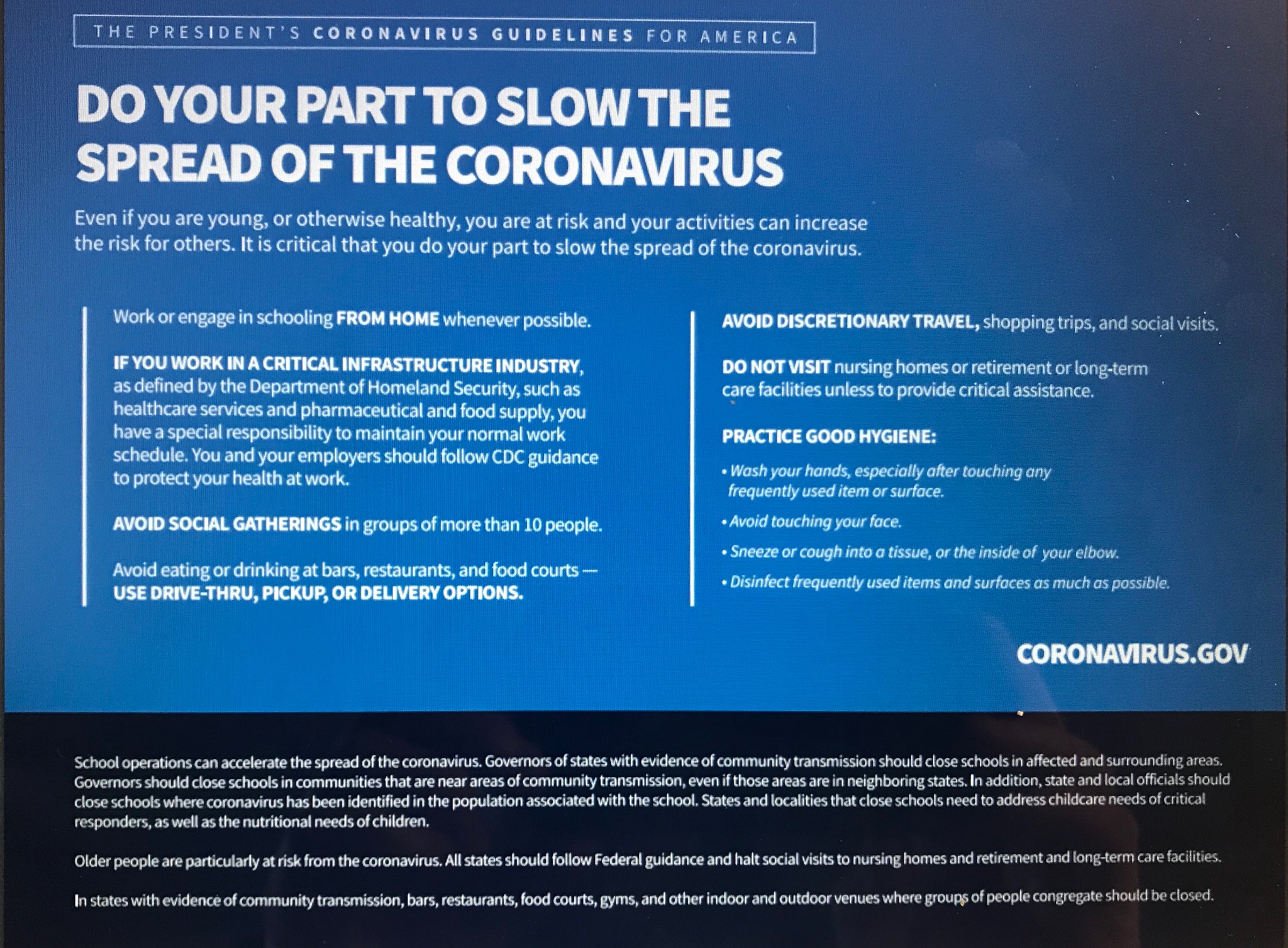 PSA: New COVID-19 Directives From CDC, Influenza Reminder, Department ...