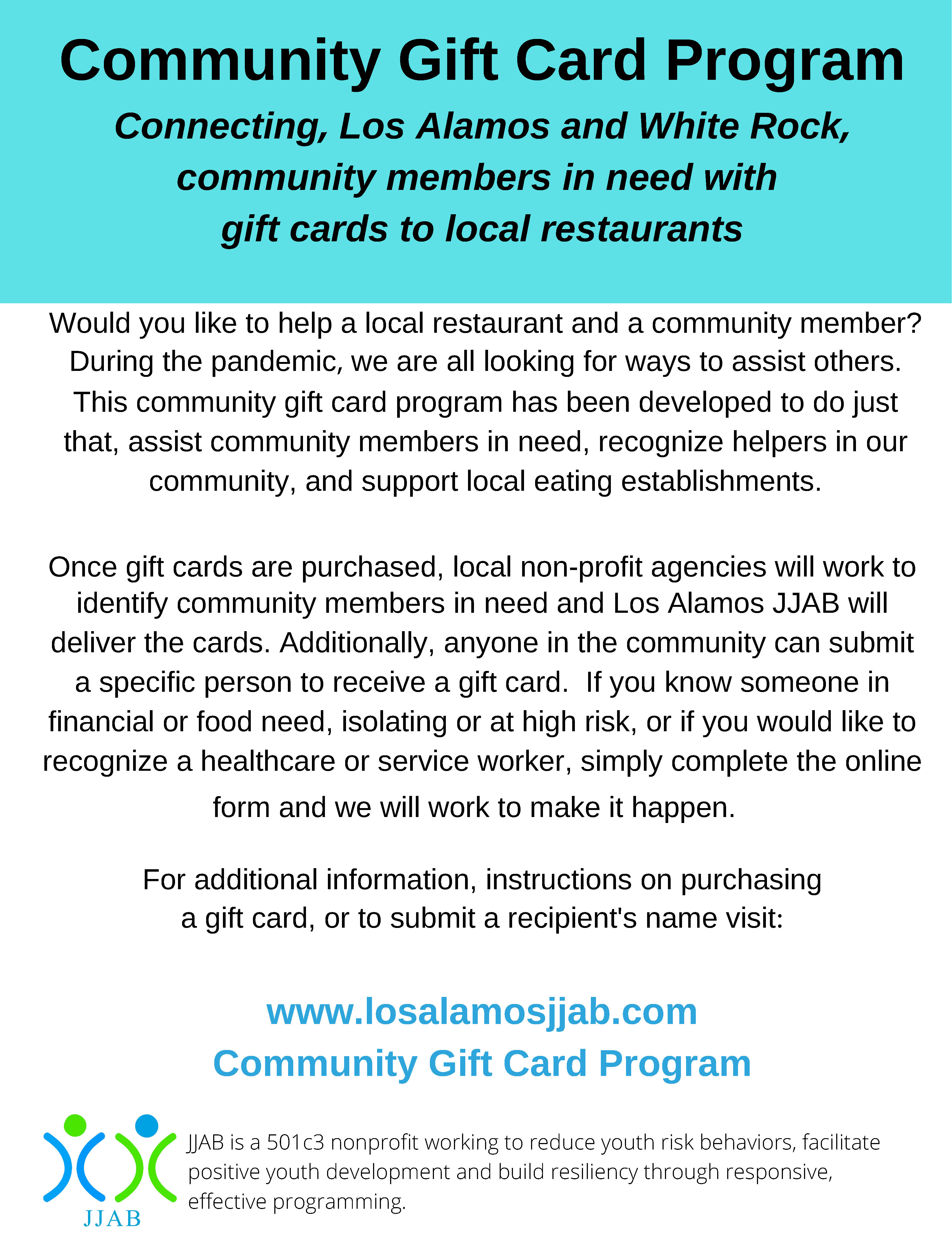 Community Gift Card Program – Los Alamos Reporter