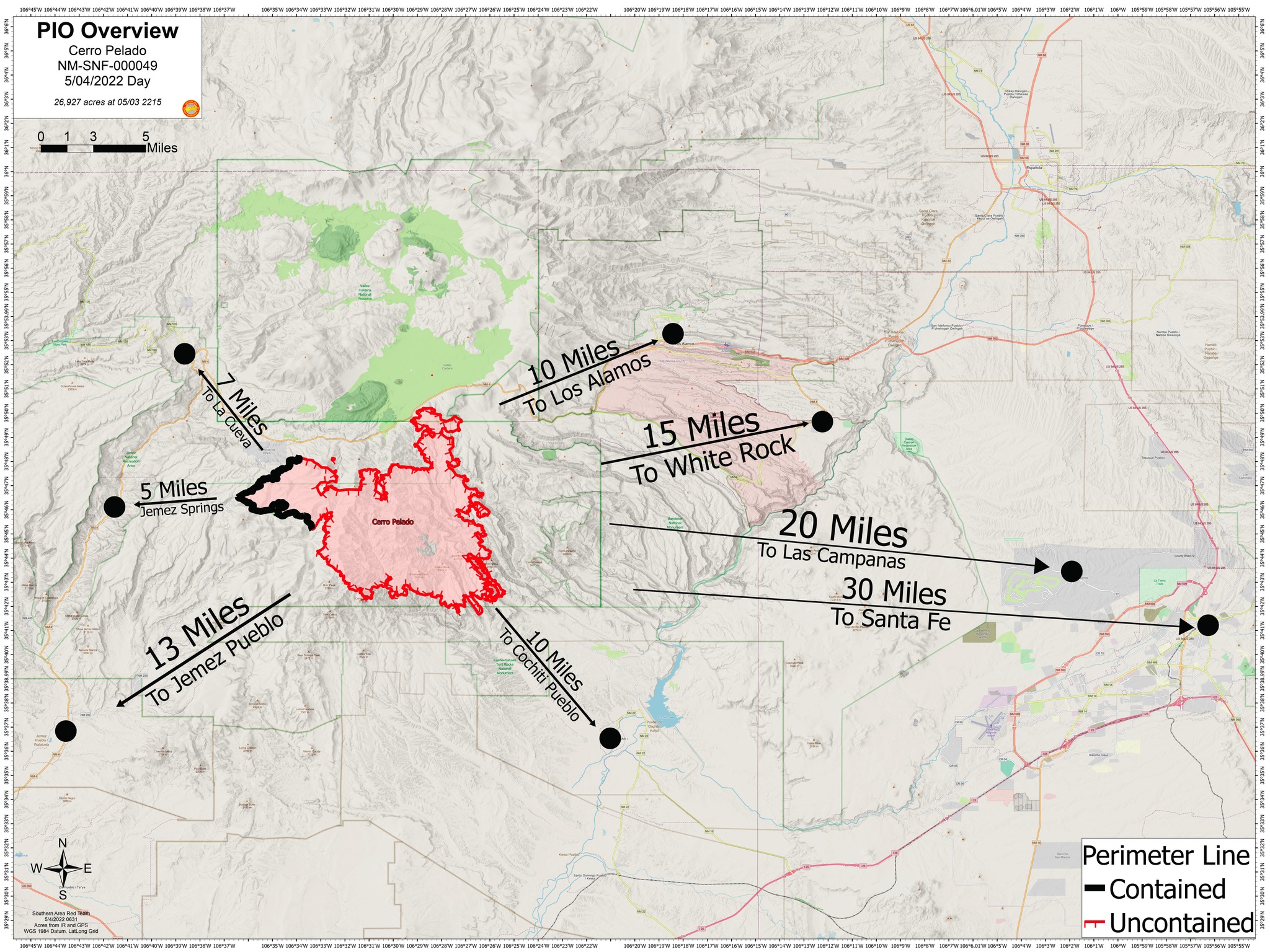 Cerro Pelado Fire Map Shows Distances From Local Communities – Los ...