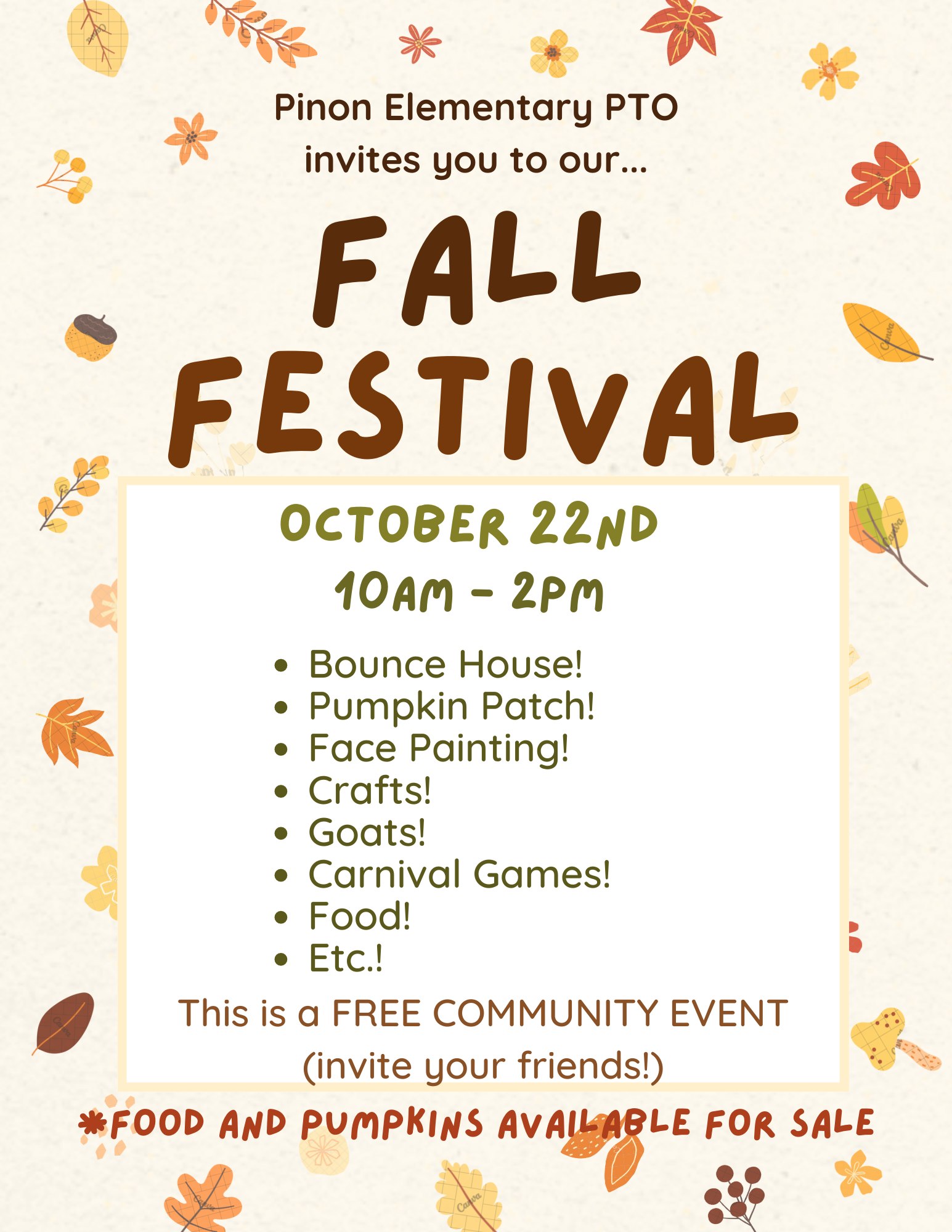 Pinon Elementary PTO Fall Festival Slated For Oct. 22 – Los Alamos Reporter