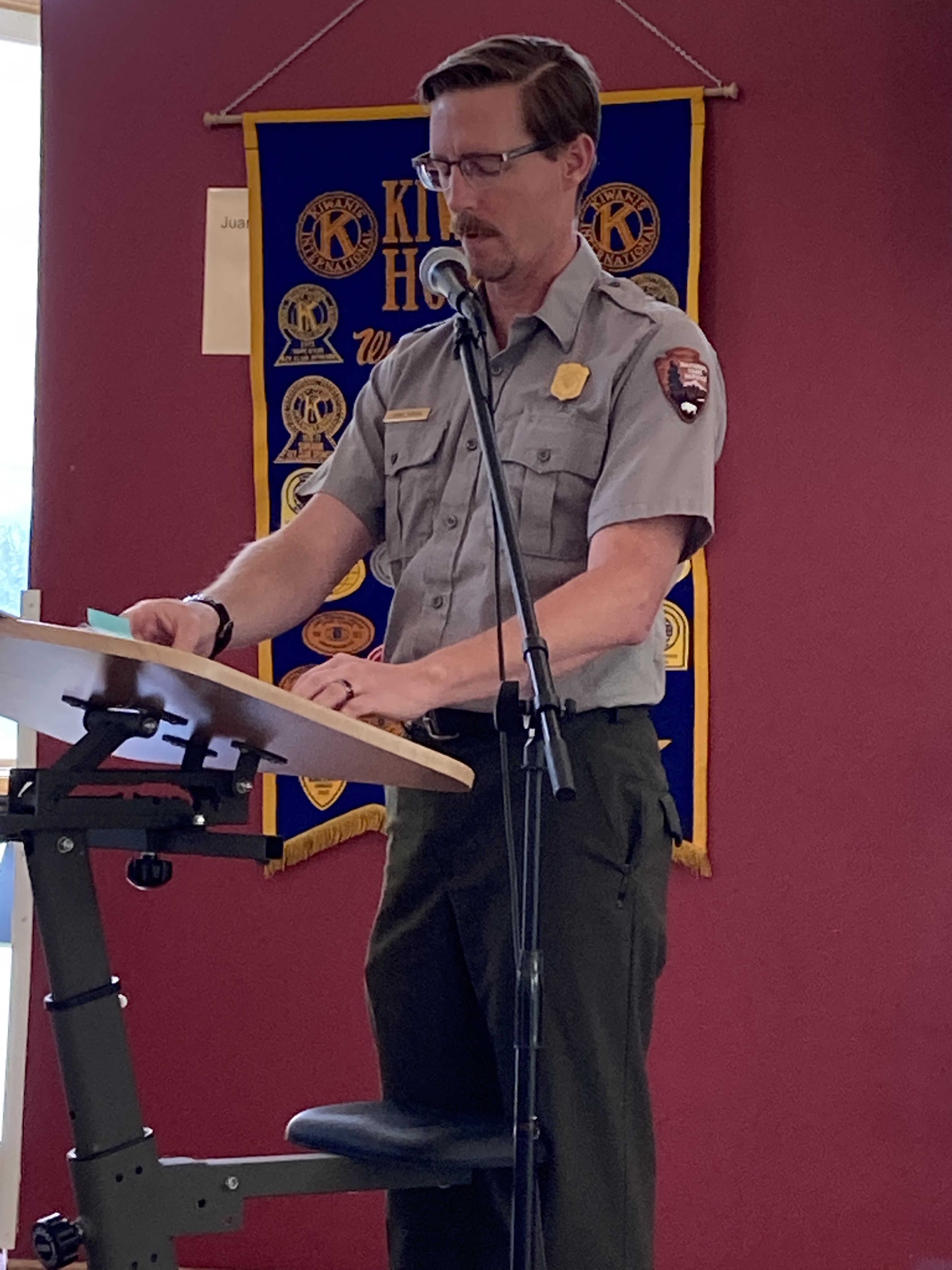 Interpretive Park Ranger Chris Person Gives Overview Of Manhattan ...