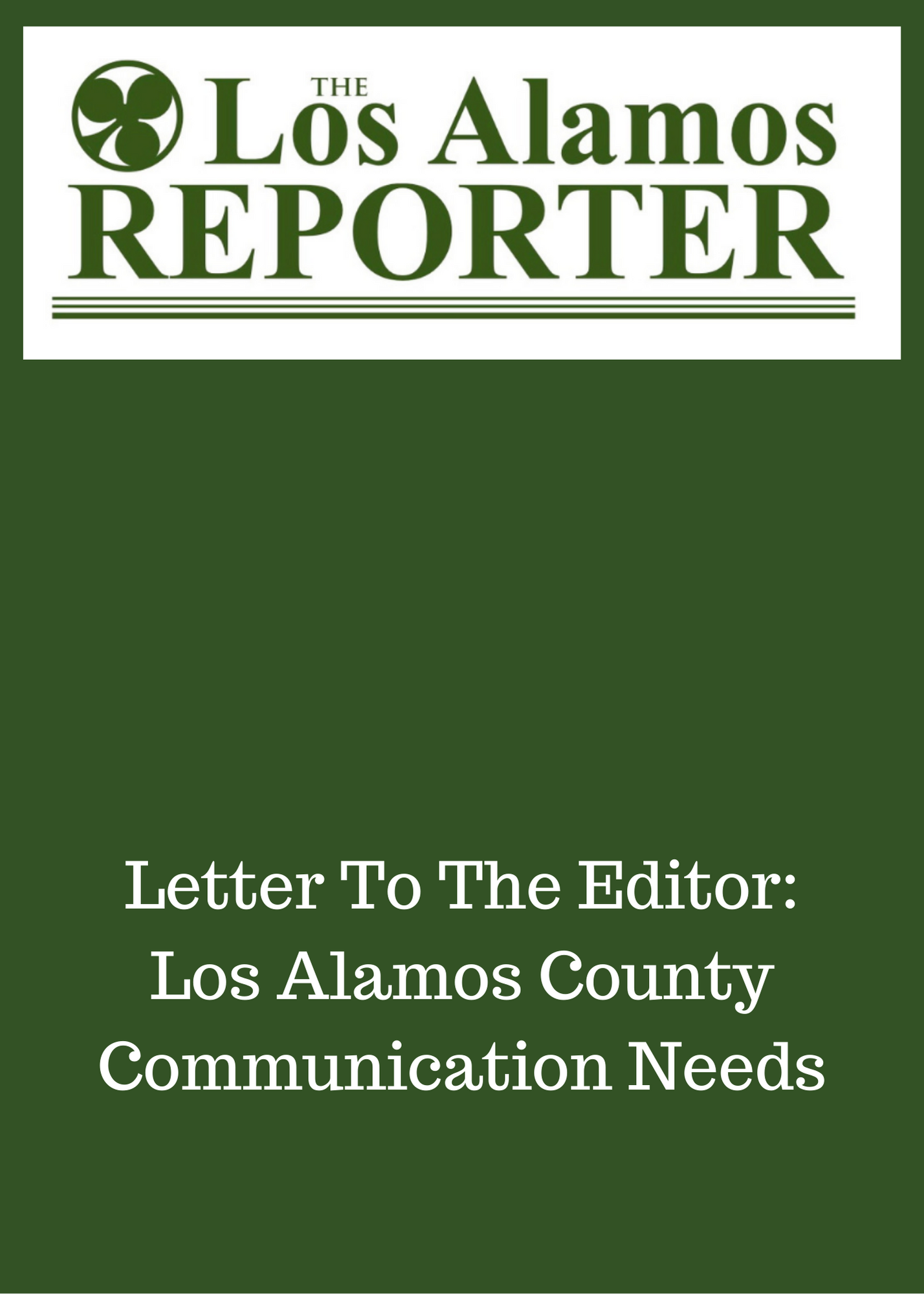 Los Alamos County Communication Needs – Los Alamos Reporter