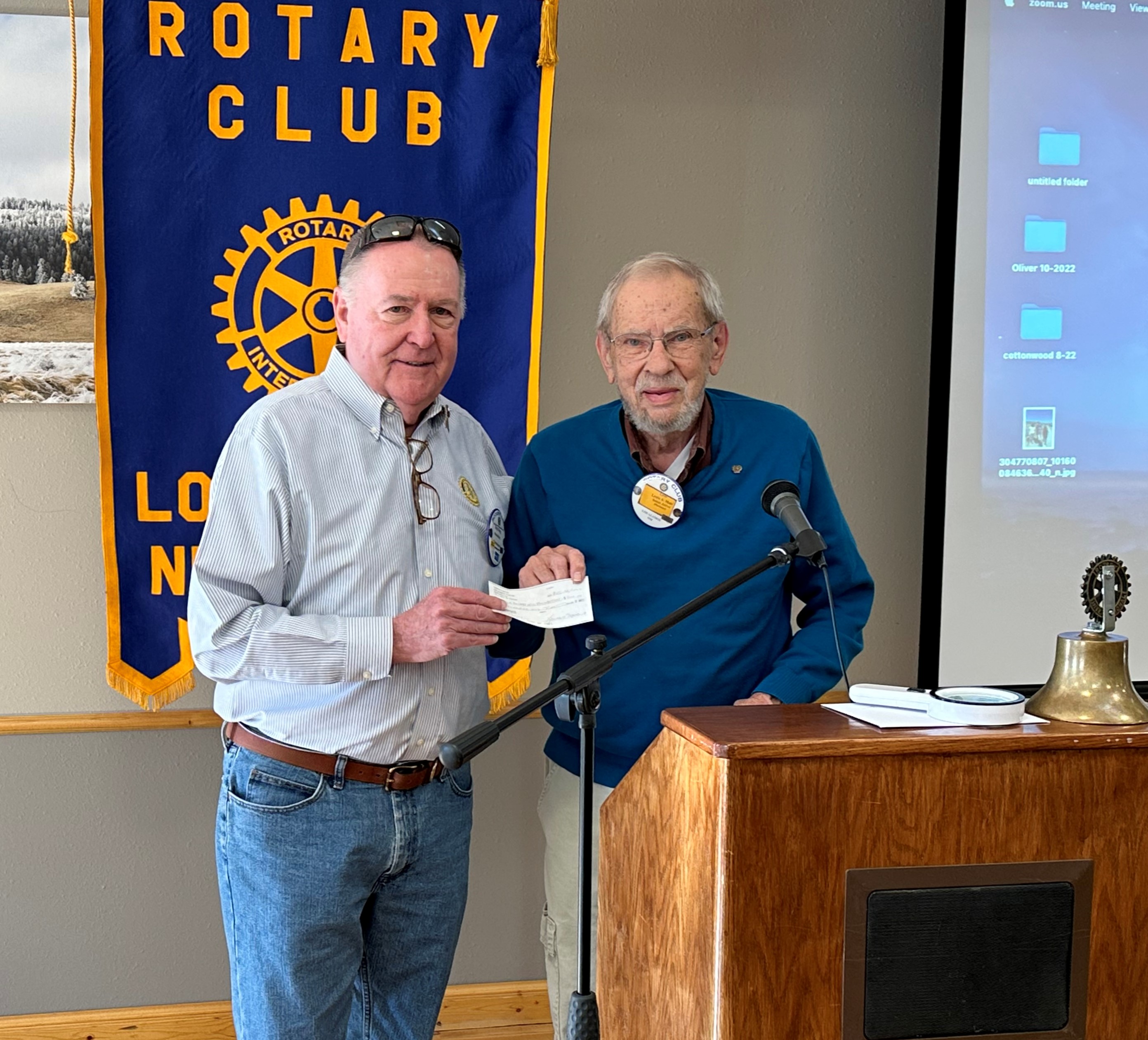 Lewis Muir Celebrates 50 Years In Rotary, Presents Check To Club – Los ...