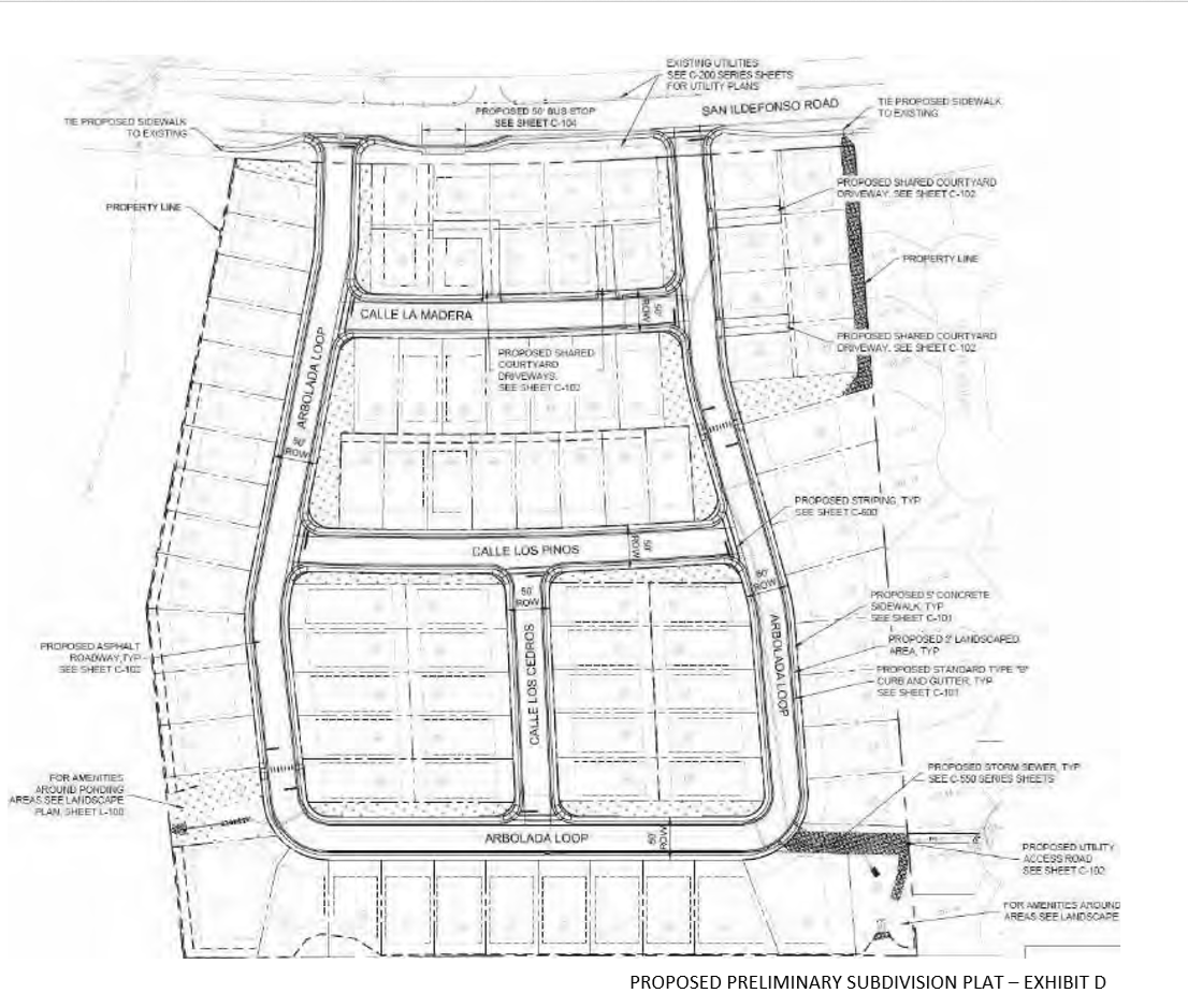 Final Arbolada Subdivision Plat Map On Planning & Zoning Commission ...
