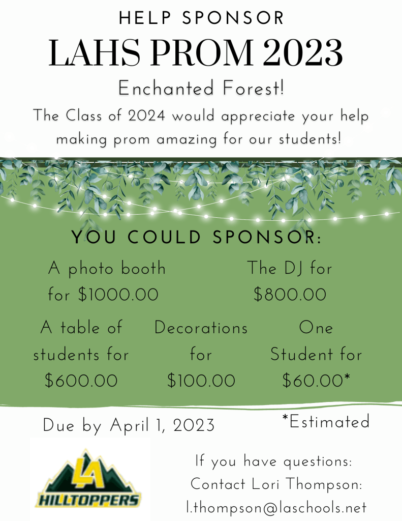 LAHS Prom 2023 Seeks Sponsors – Los Alamos Reporter
