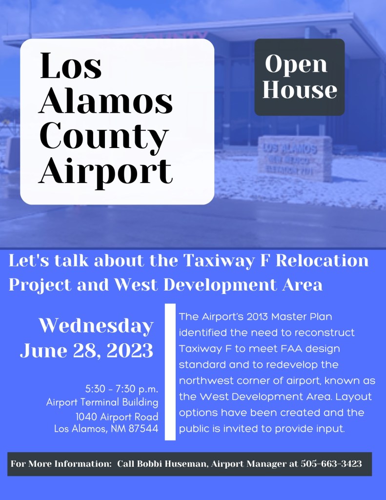 Los Alamos County Airport Open House Is This Evening From 5:30 – 7:30 p.m. – Los Alamos Reporter
