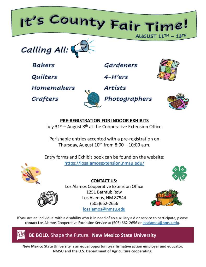Call For County Fair Indoor Exhibits Issued By Los Alamos Cooperative ...