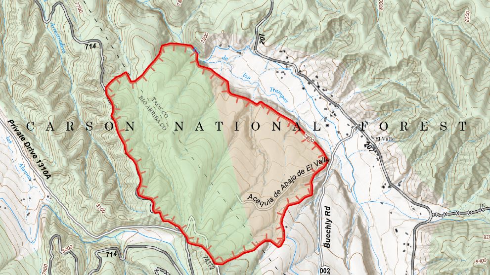 Map Of El Valle Fire Released By Carson National Forest – Los Alamos ...