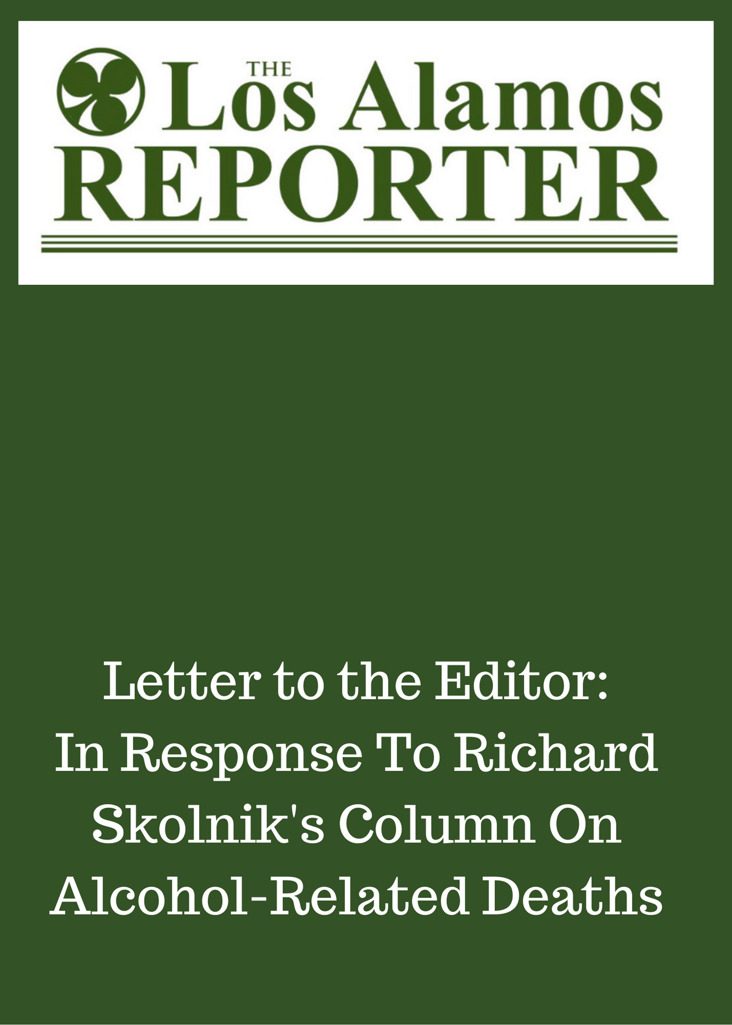 In Response To Richard Skolnik’s Column On Alcohol-Related Deaths – Los ...