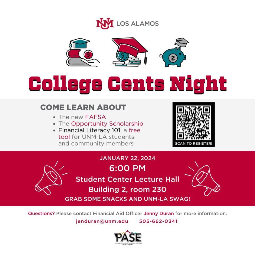 UNM-LA Invites Community To College Cents Night: Navigating Financial ...
