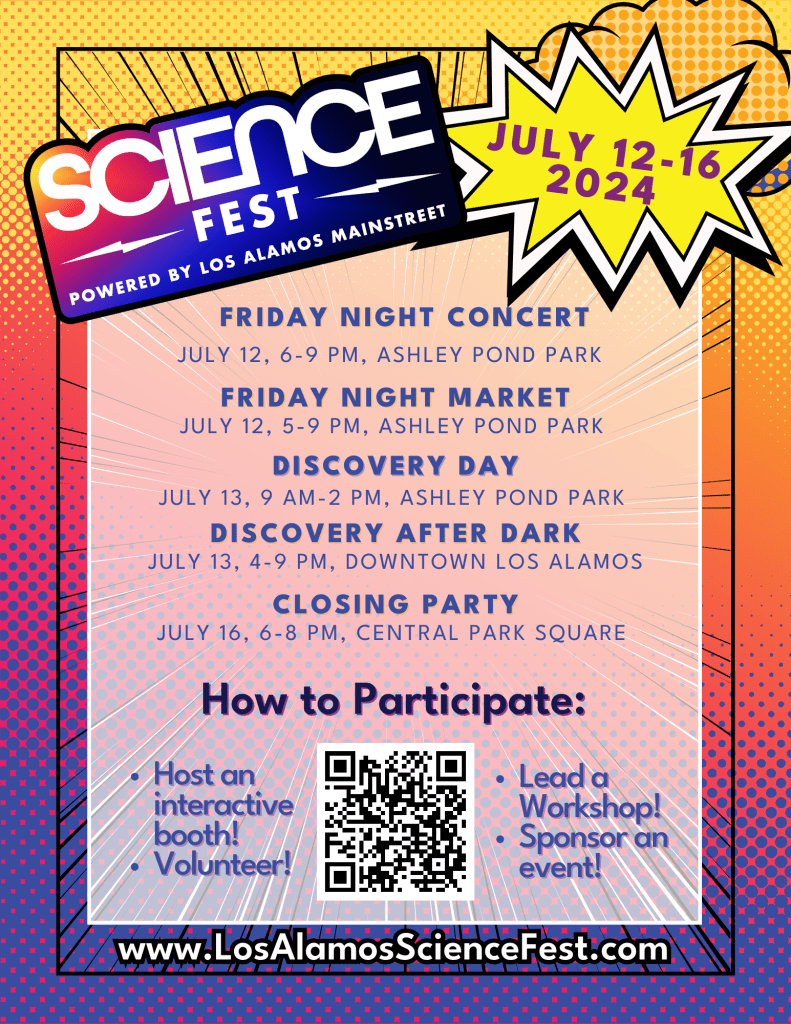 ScienceFest 2024 Set For July 12-16 – Los Alamos Reporter