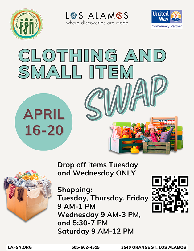 Clothing And Small Item Swap Set For April 16-20 At Family Strengths ...