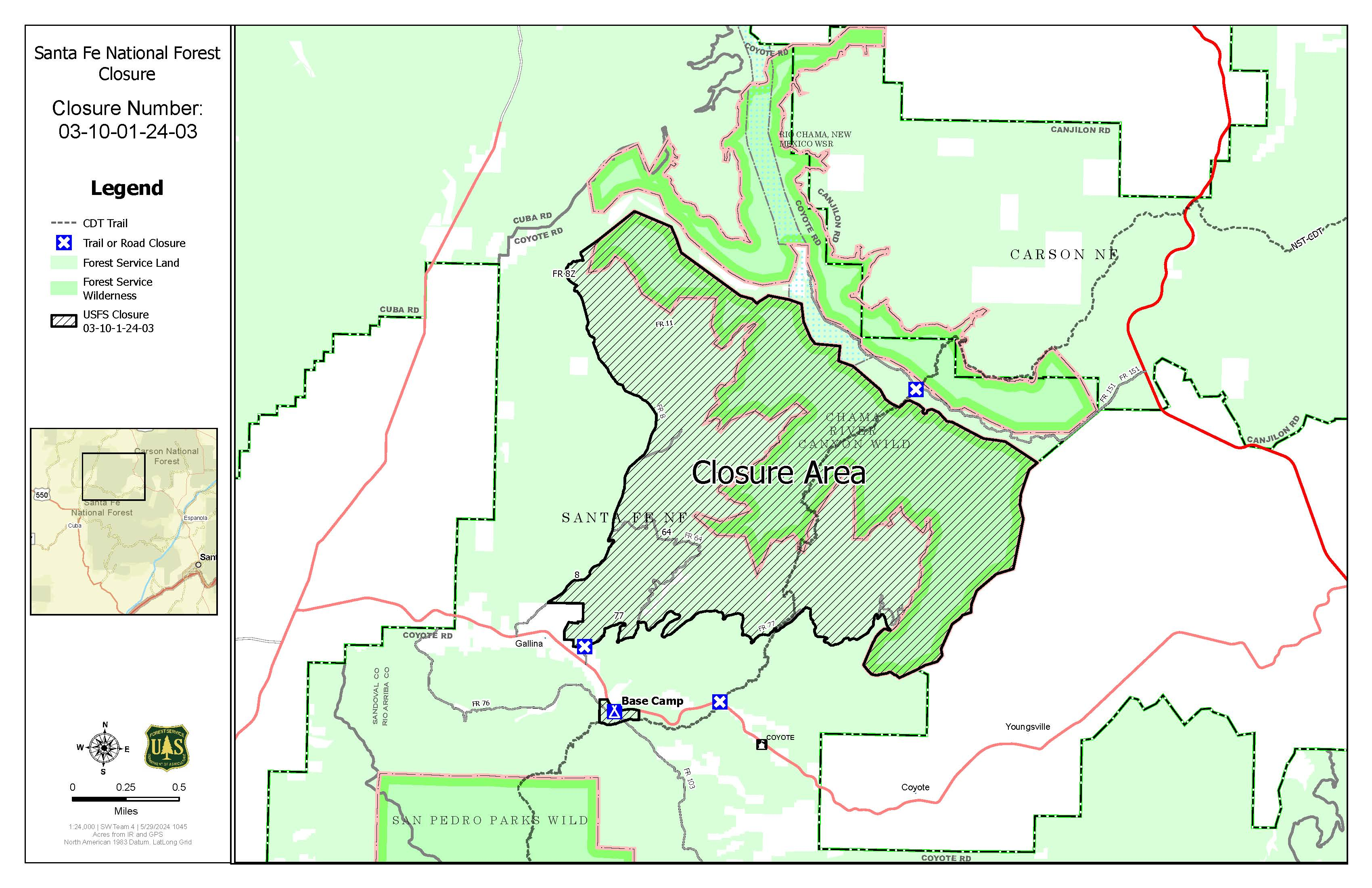 Indio Fire Area In Santa Fe National Forest Under Closure Order – Los ...