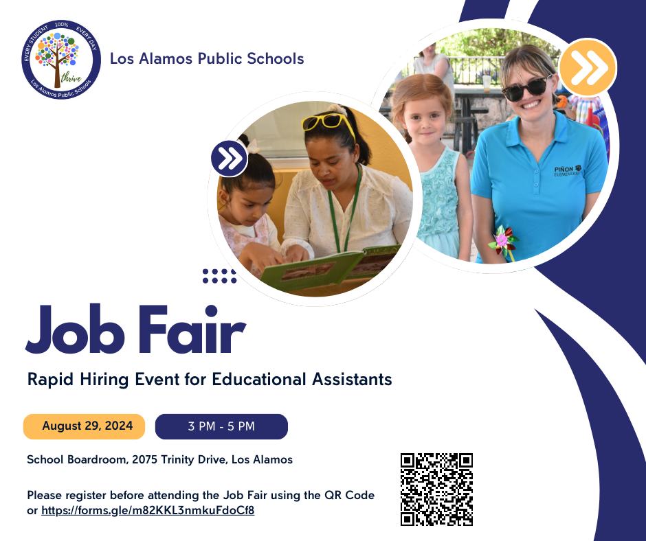 LAPS Holds Rapid Hiring Event Aug. 29 For Educational Assistants – Los Alamos Reporter
