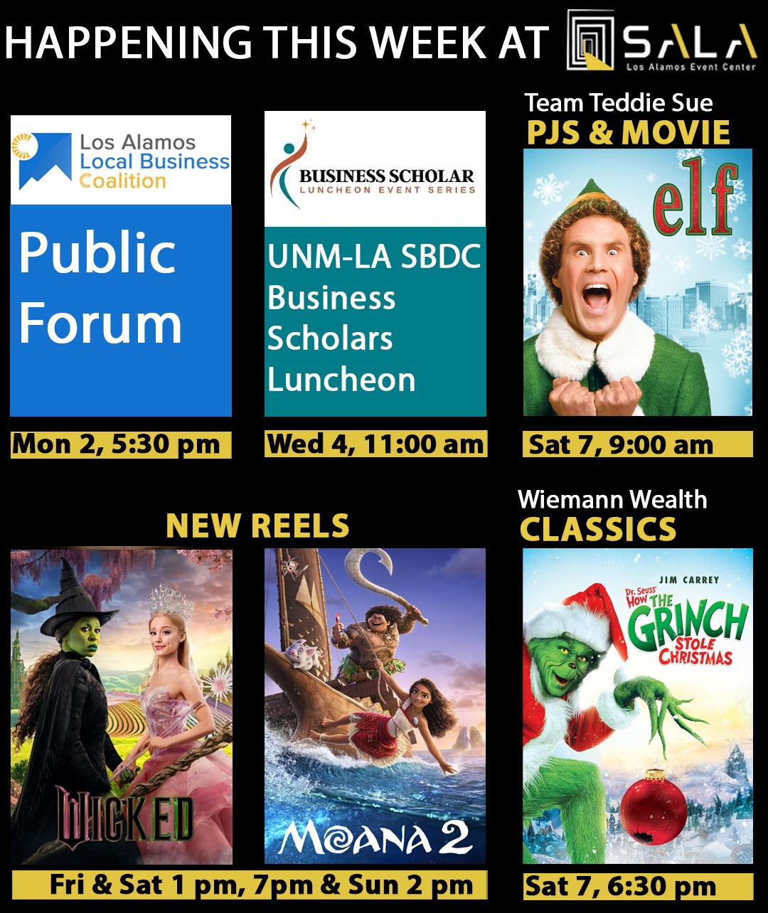 Happening At SALA Dec. 2-7, 2024 – Los Alamos Reporter