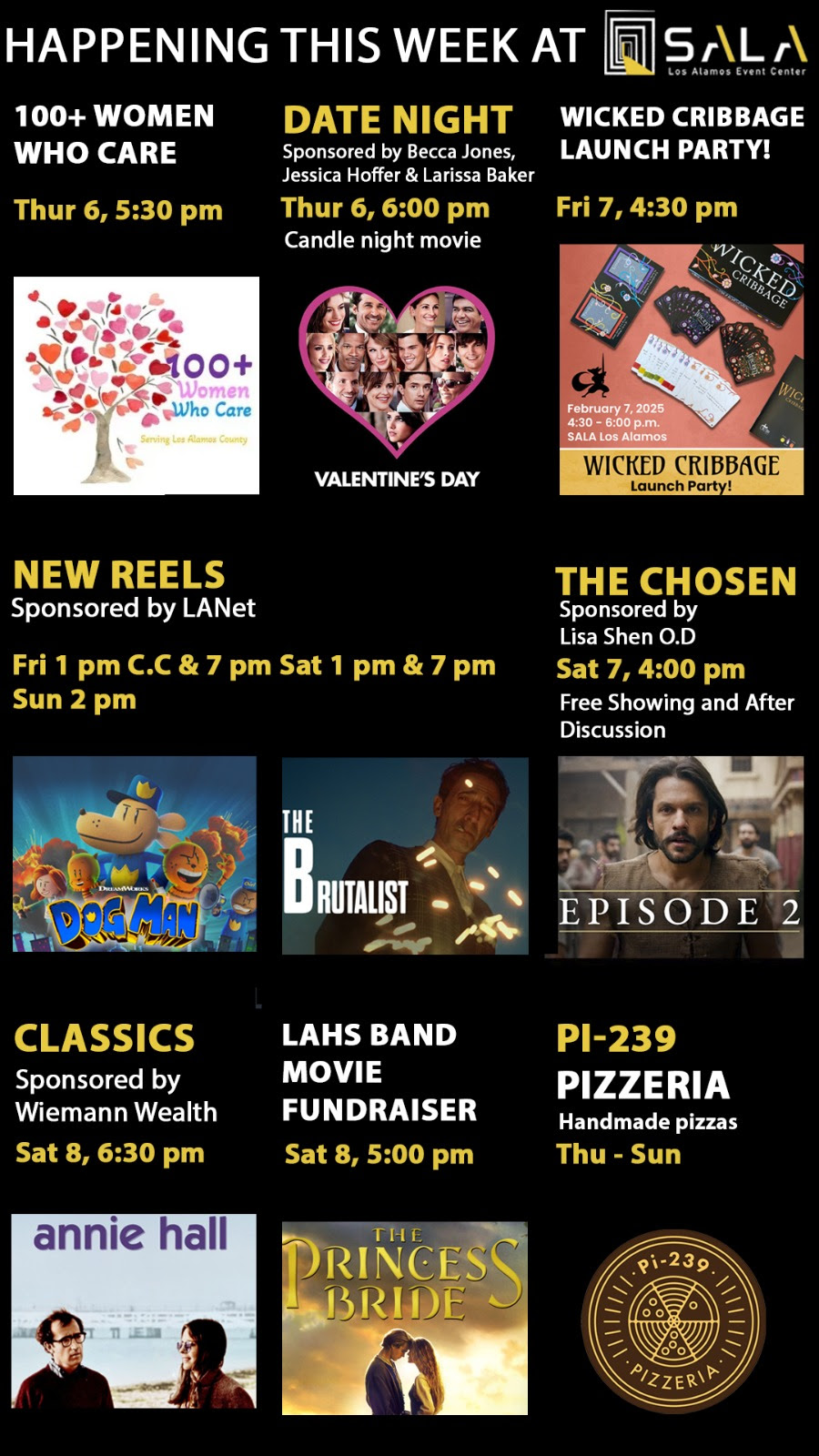 Happening At SALA Week Of Feb. 4-9 – Los Alamos Reporter