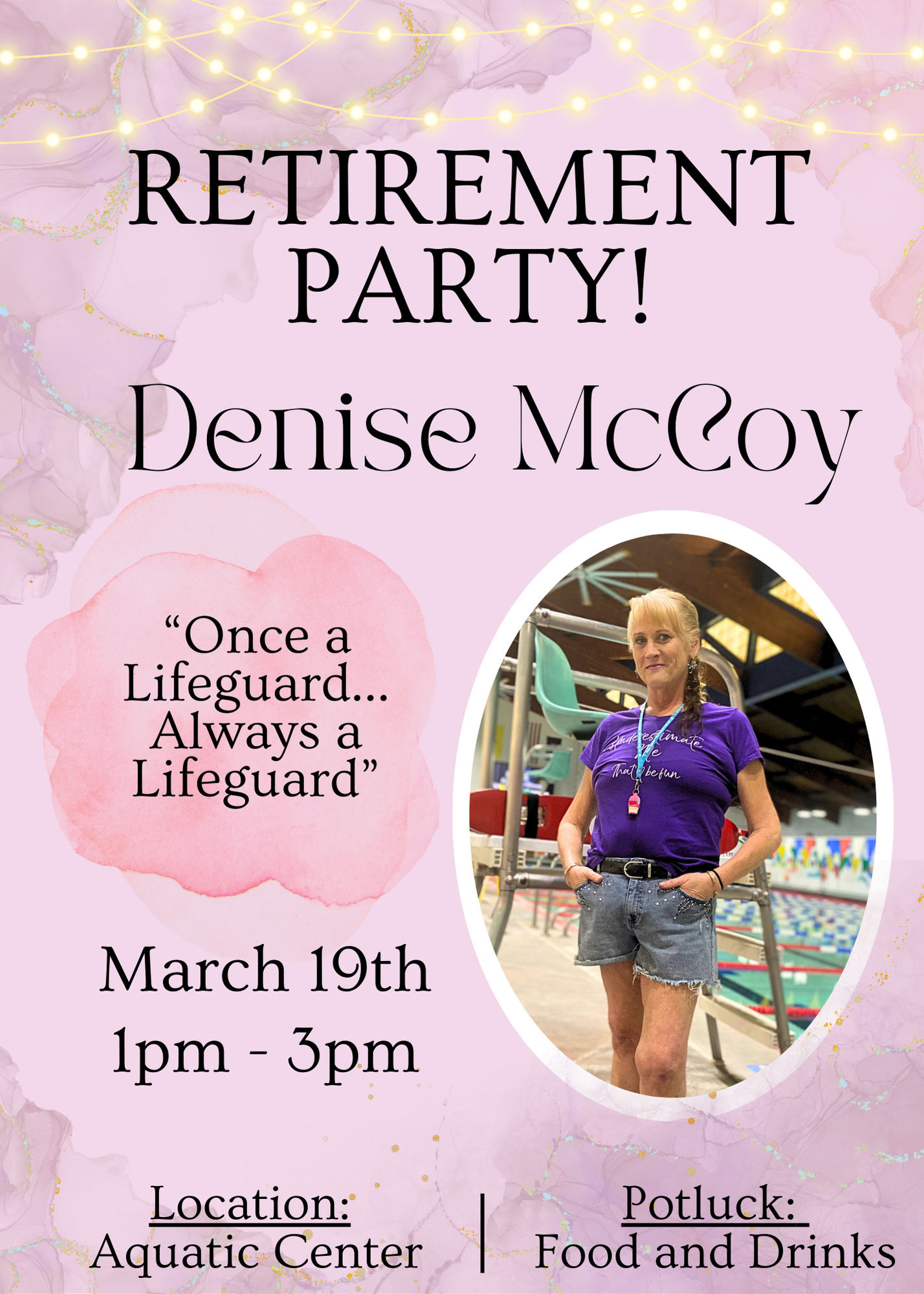 Aquatic Center Facility Manager And Lifeguard Denise McCoy’s Retirement ...