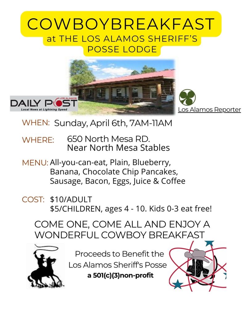 Cowboy Breakfast Set For Sunday, April 6 At Sheriff’s Posse Lodge – Los ...