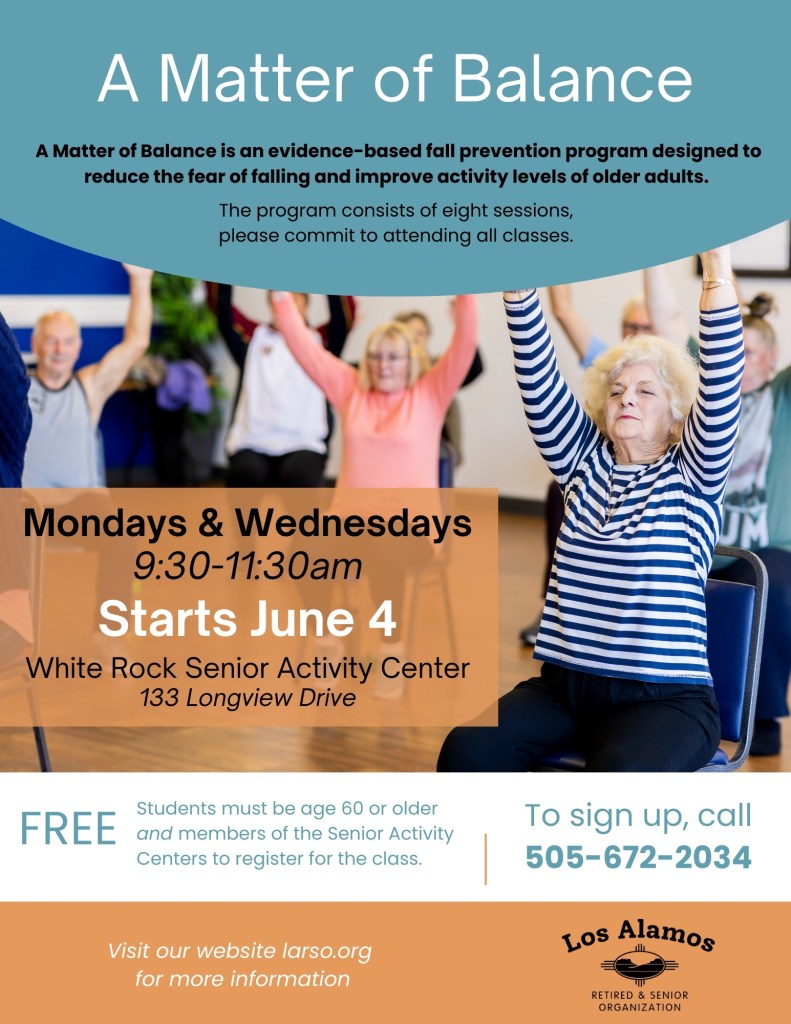 LARSO Announces ‘A Matter Of Balance’ Program At White Rock Senior ...