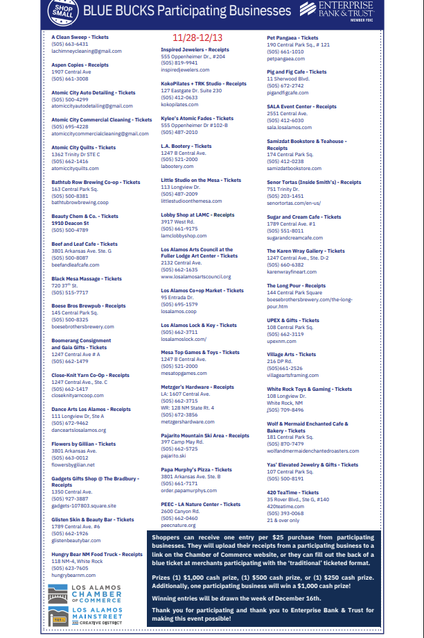 Small Business Saturday Is Nov. 28 – Los Alamos Reporter