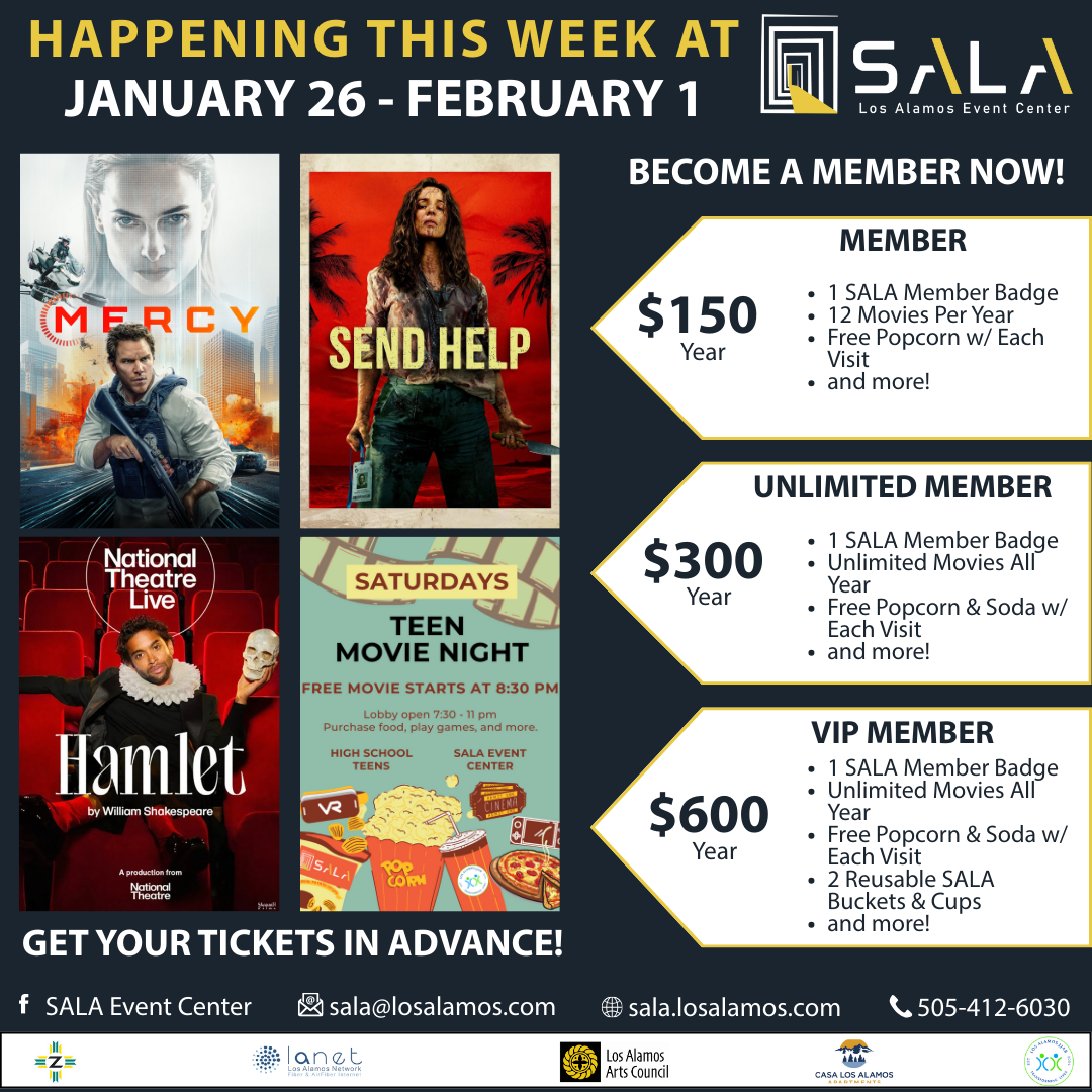 What’s On at SALA This Week: Live Theatre, New Reels, And Teen Night ...