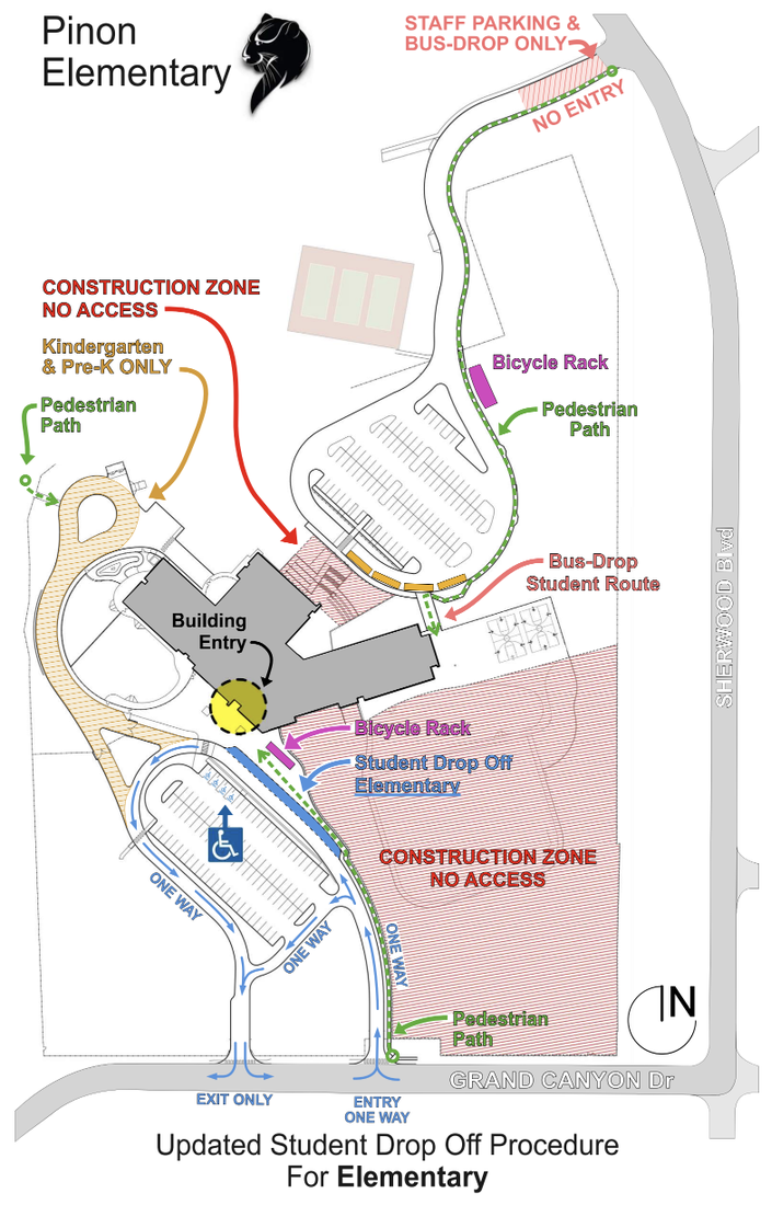 New Student Drop Off Procedures For Piñon Elementary Start Monday, Feb ...
