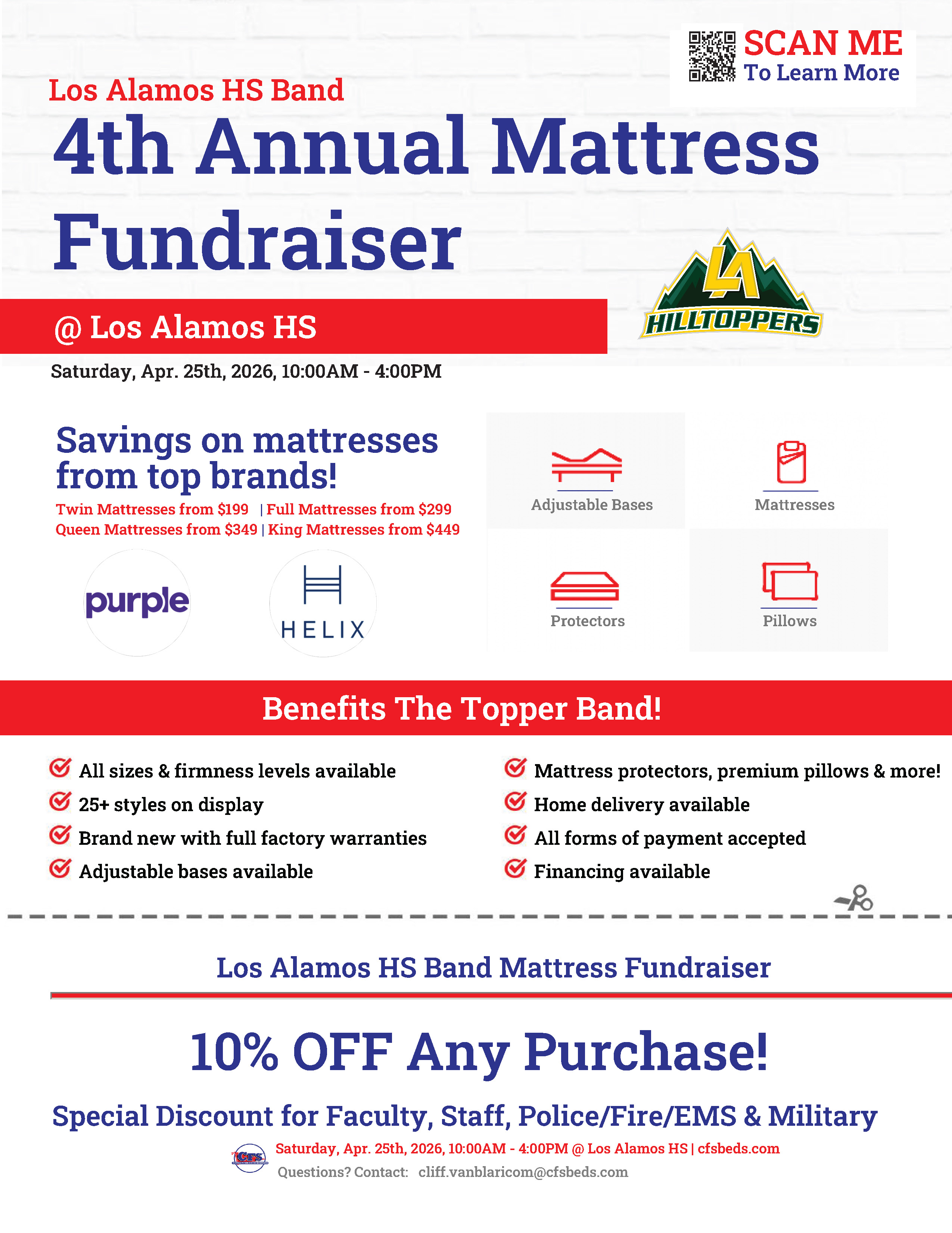 Los Alamos High School Band’s 4th Annual Mattress Fundraiser Is ...