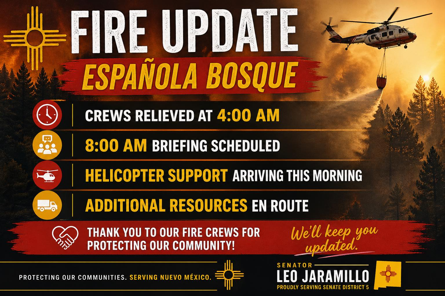 Espanola Bosque Fire Remains Uncontained; No Injuries Or Fatalities ...