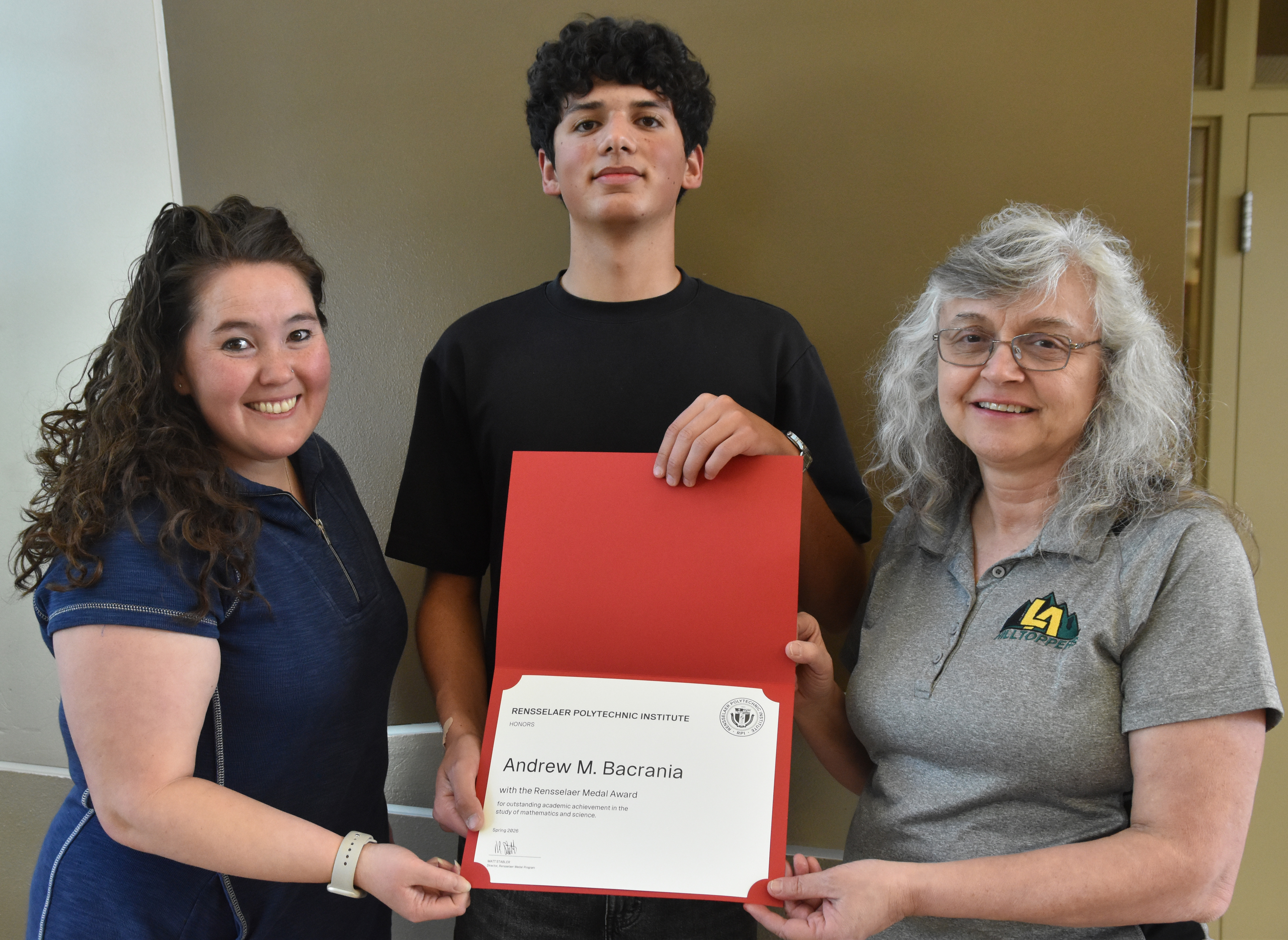 Los Alamos High School Junior Andrew Bacrania Awarded 2026 Rensselaer ...